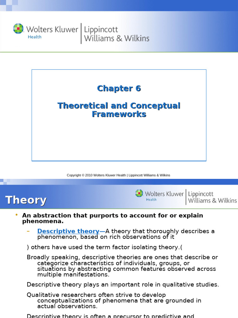 CH 6 Theoretical and Conceptual Frameworks | PDF | Theory | Hypothesis