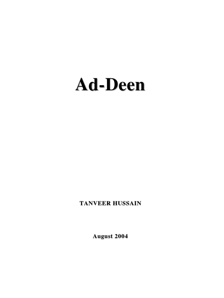 Understanding the Concept of Deen | PDF | God In Islam | Monotheism
