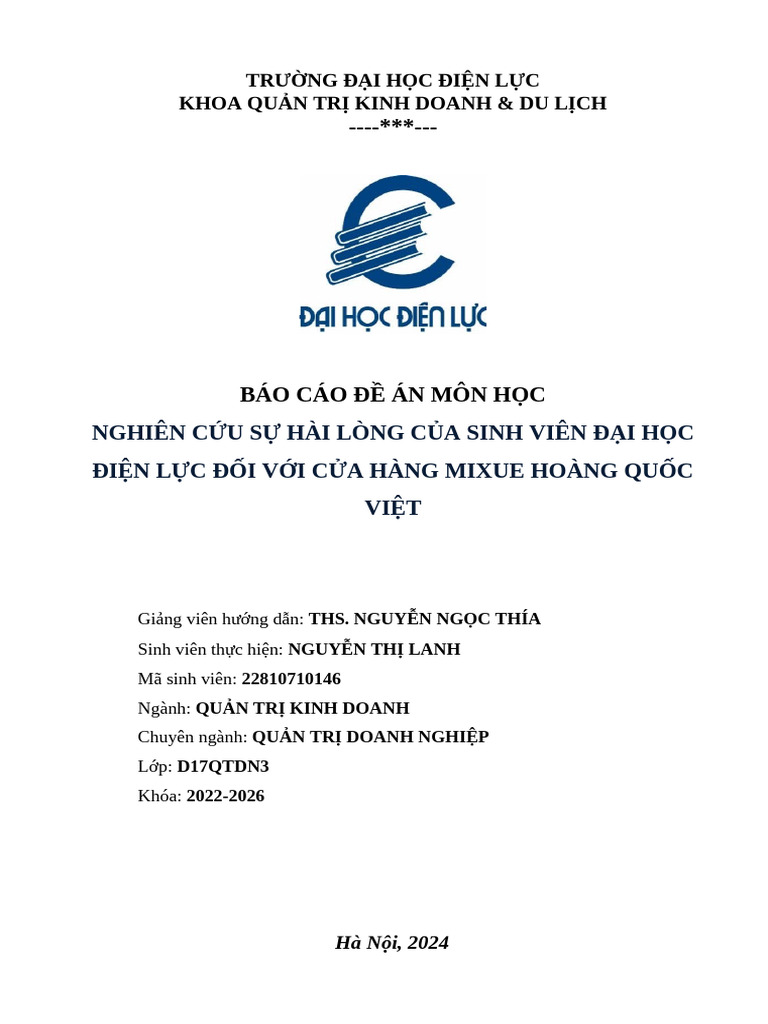 Đề án QTKD (1) | PDF