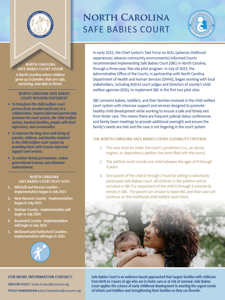 North Carolina Safe Babies Court Overview | PDF | Child Protection ...