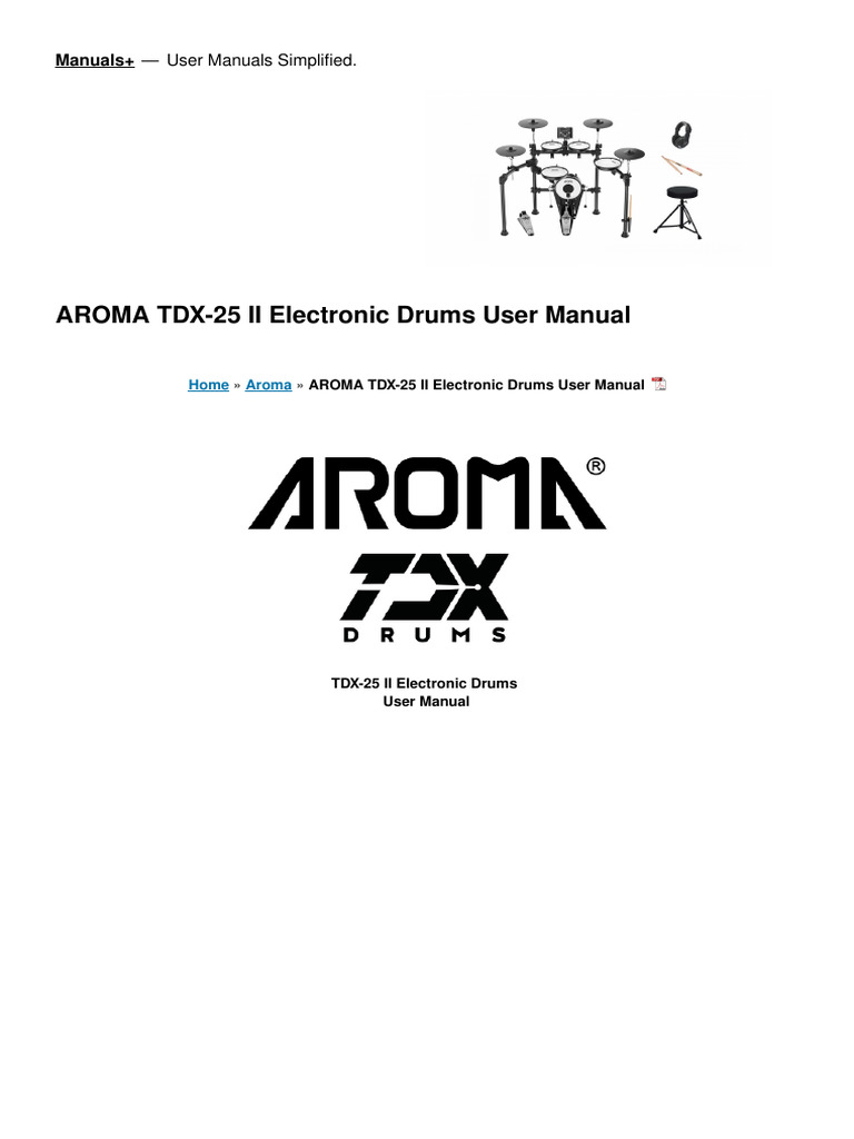 TDX-25 II Drum Kit Usage Guide | PDF | Drum Kit | Electromagnetic ...