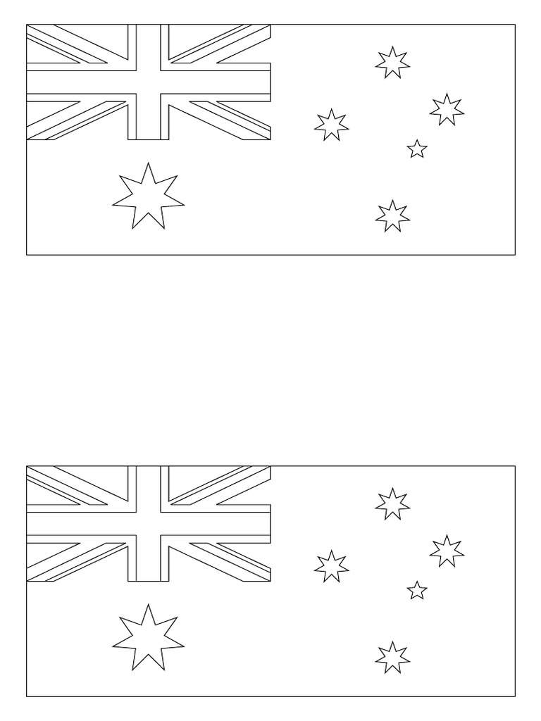 Australia Flag Outline A5 | PDF