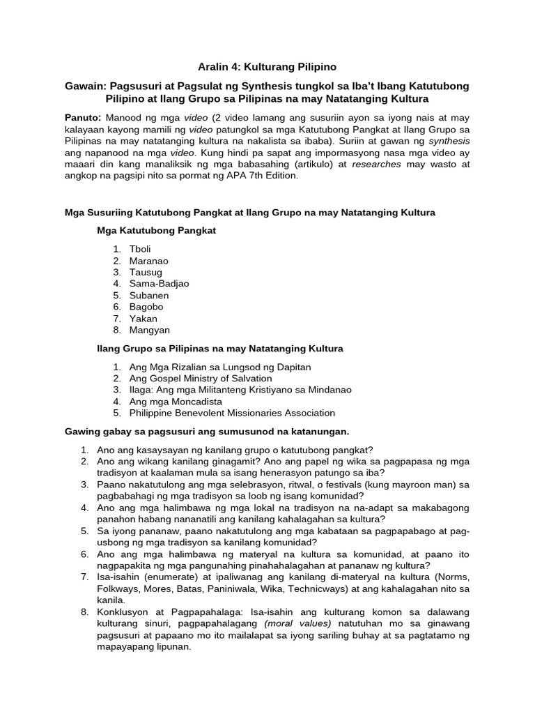 Gawain-Aralin-4 | PDF