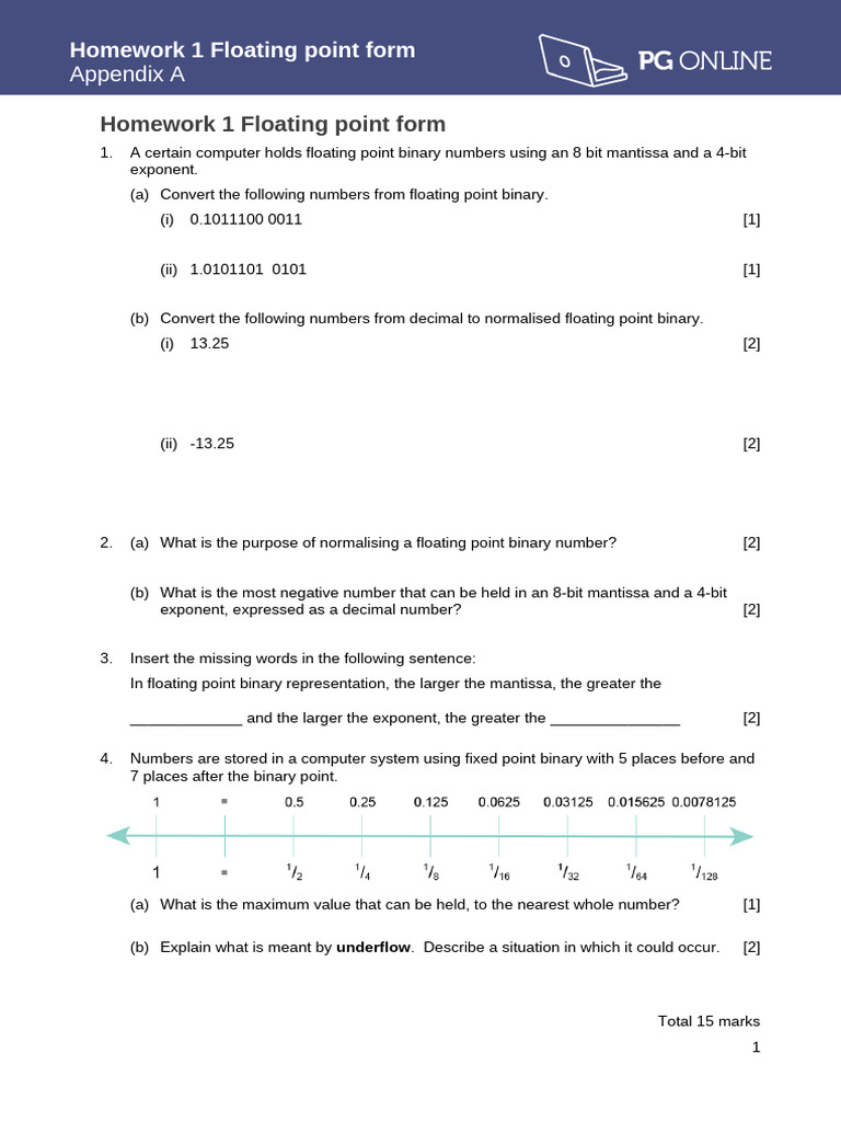 Appendix A Homework 1 Floating Point | PDF