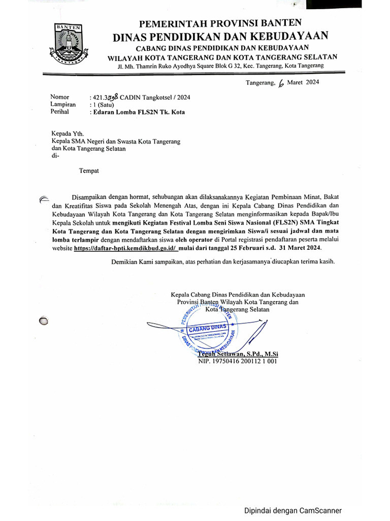 Edaran FLS2N SMA 2024 | PDF