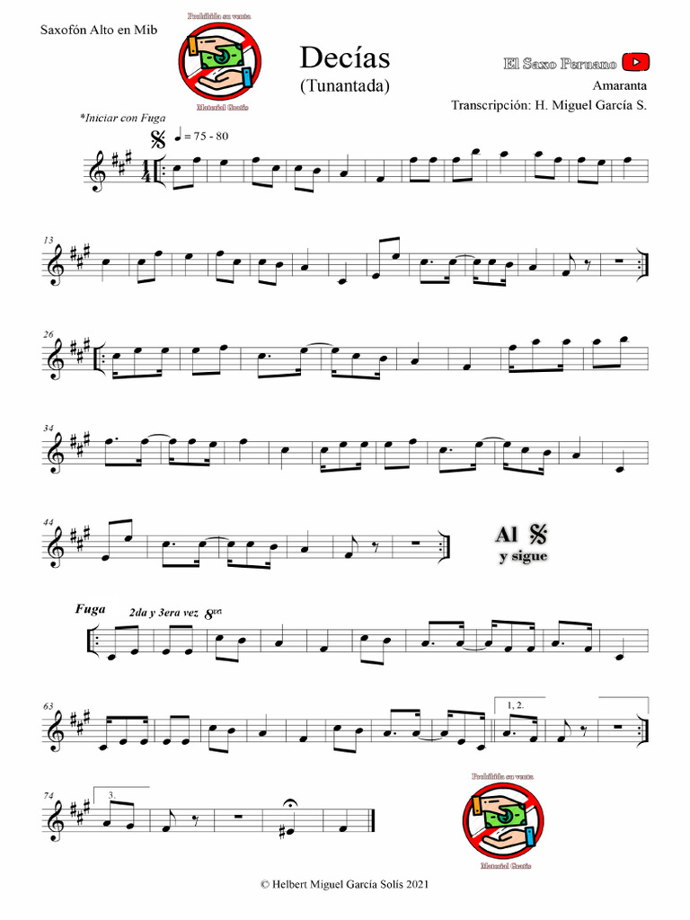 Decias - Saxo Alto 1 - para Publicar | PDF