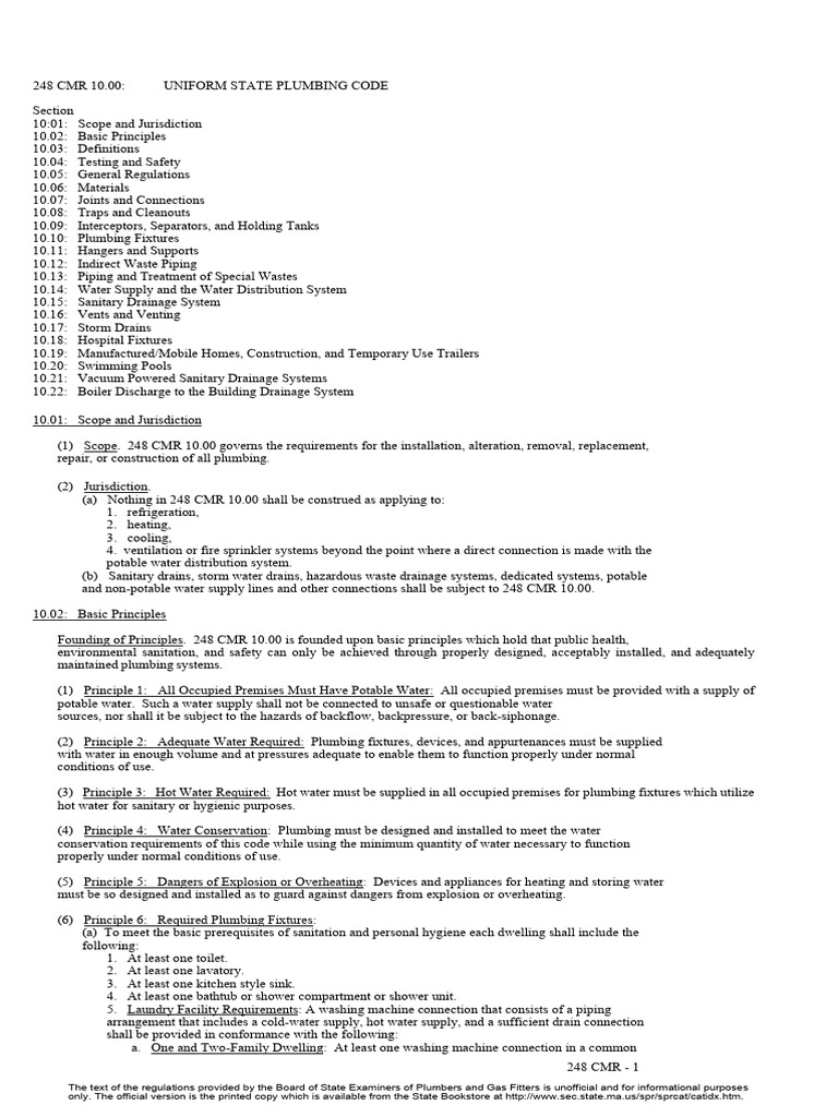 2024 Uniform Plumbing Code Overview | PDF | Sanitary Sewer | Plumbing