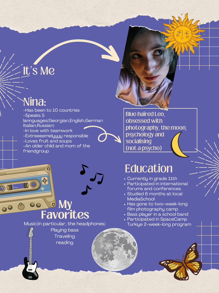 Fun Retro All About Me Poster | PDF