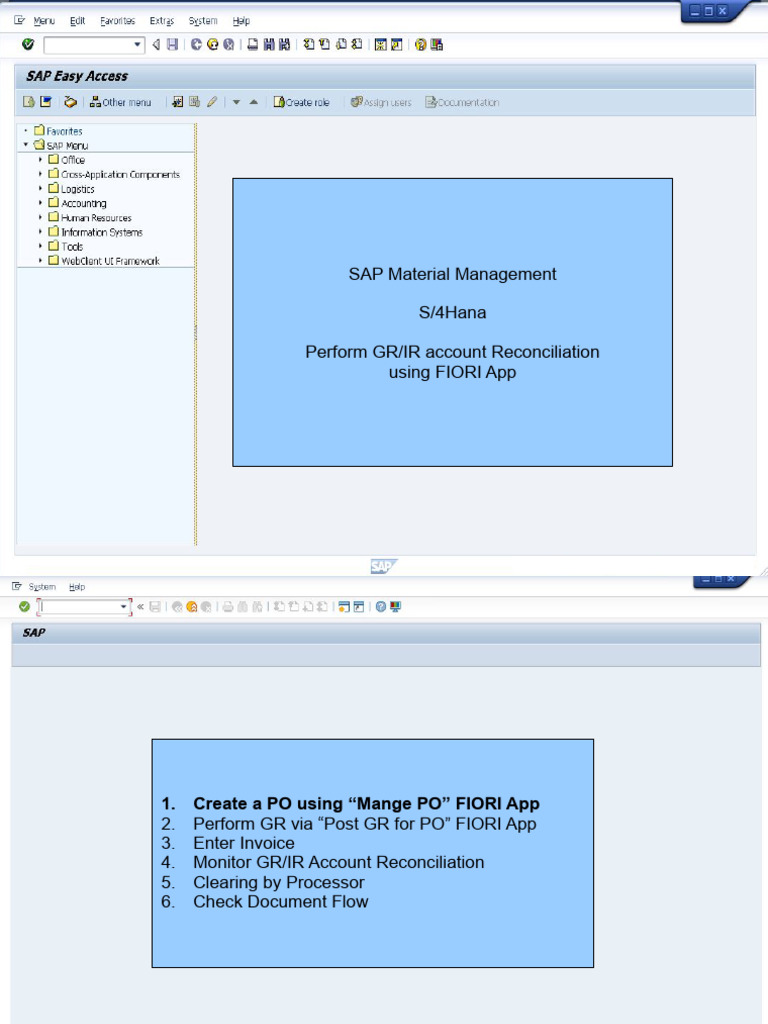SAP GR/IR Reconciliation with FIORI | PDF | Debits And Credits | Computing