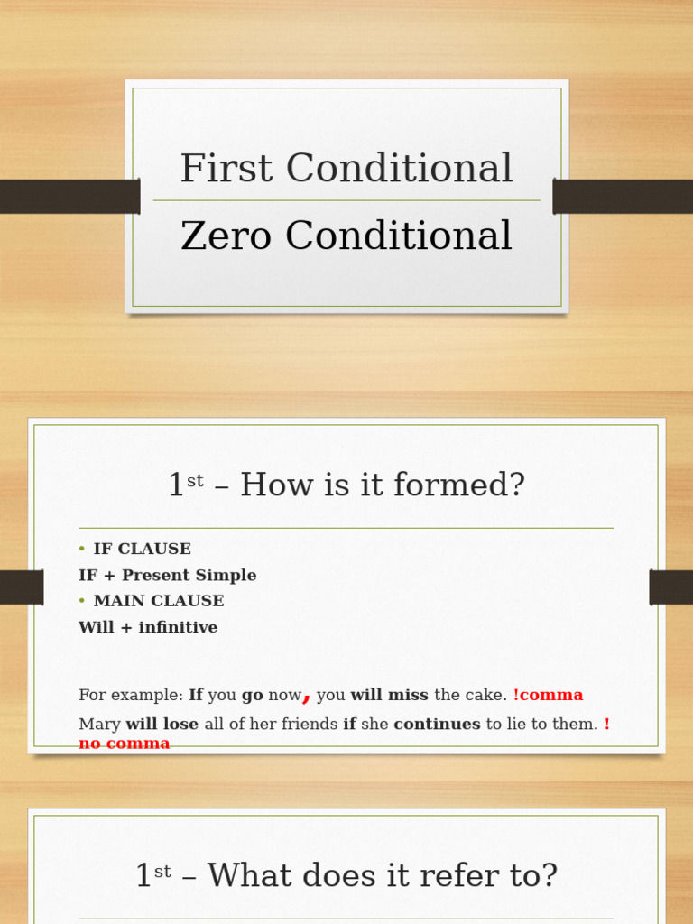 First and Zero Conditional | PDF