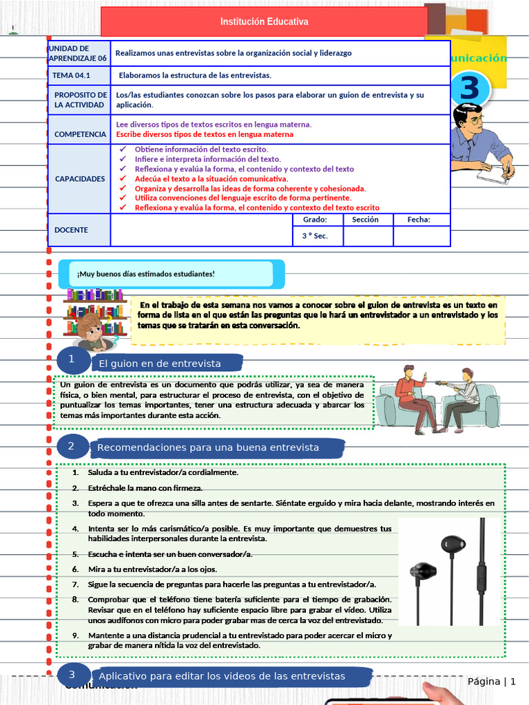 Guion de Entrevista: Estructura y Consejos | PDF | Liderazgo | Perú