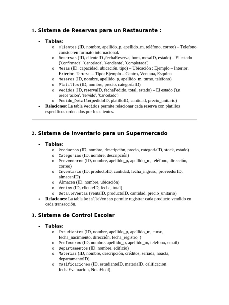 Bases de Datos - Comandos Diseño Fisico | PDF