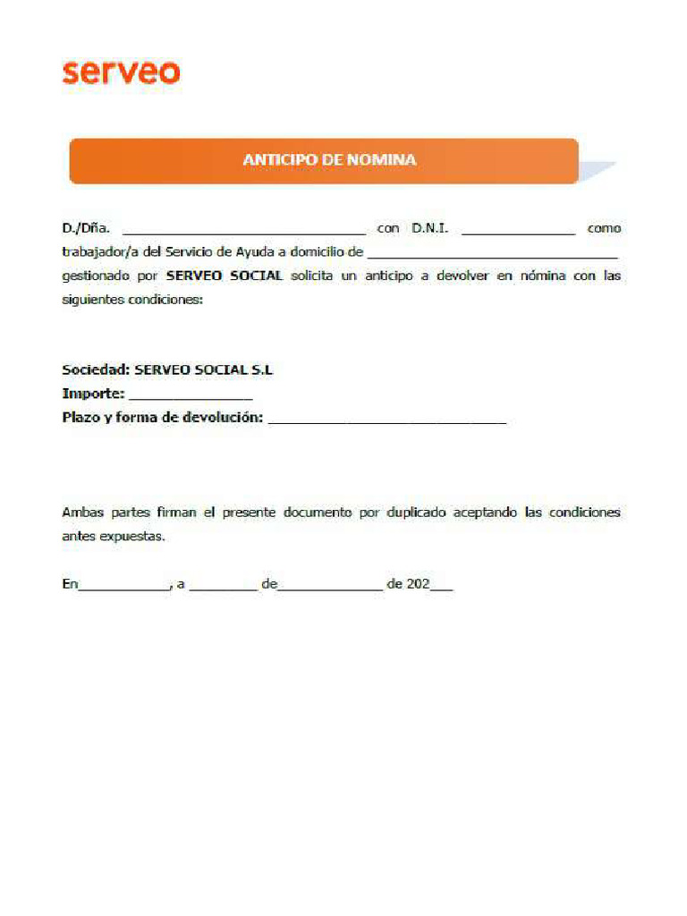 Anticipo Nomina | PDF