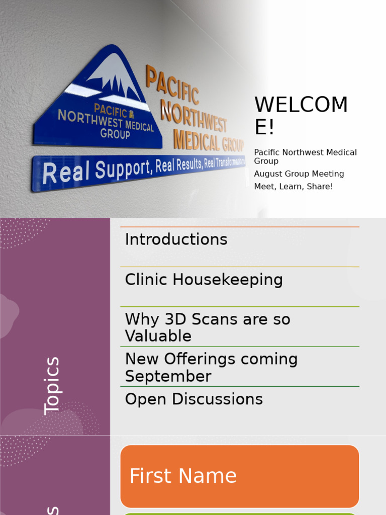 PNW Medical Group August Meeting Highlights | PDF