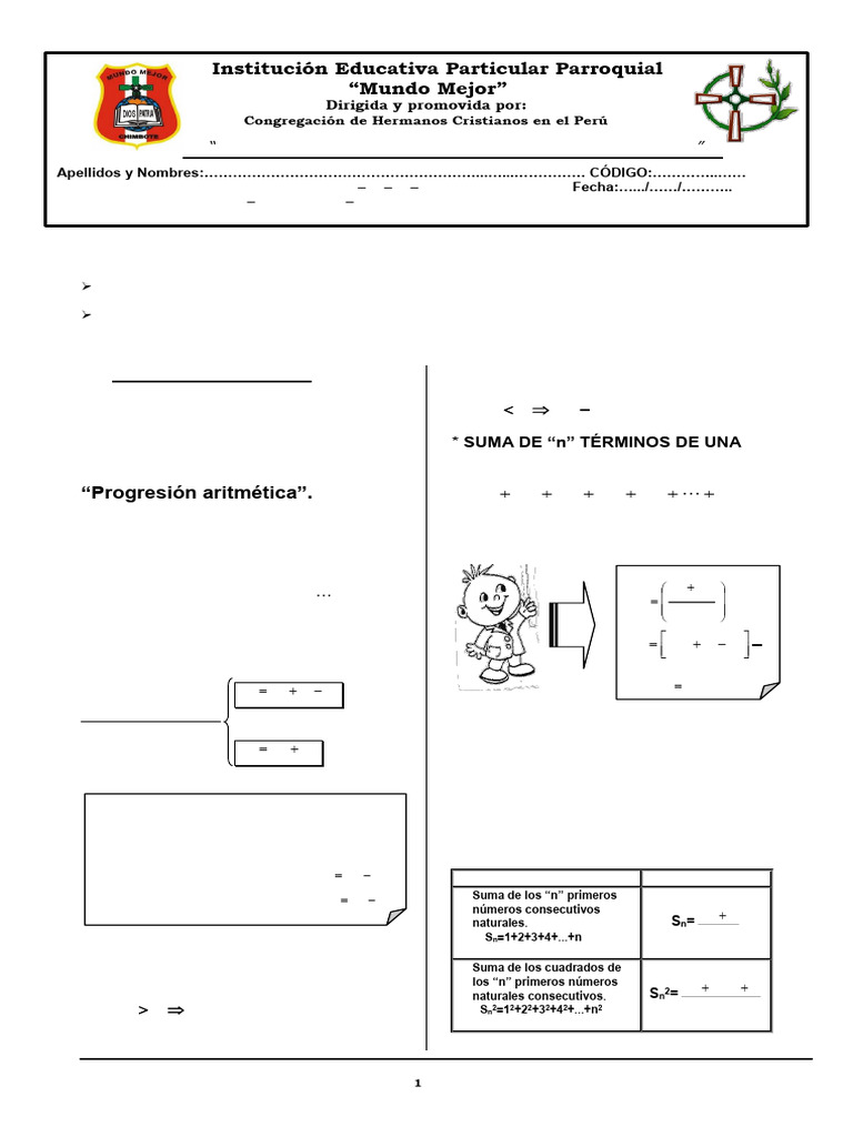 Tema 03 Progresiones Aritmeticas y Geometricas | PDF | Aritmética | Secuencia