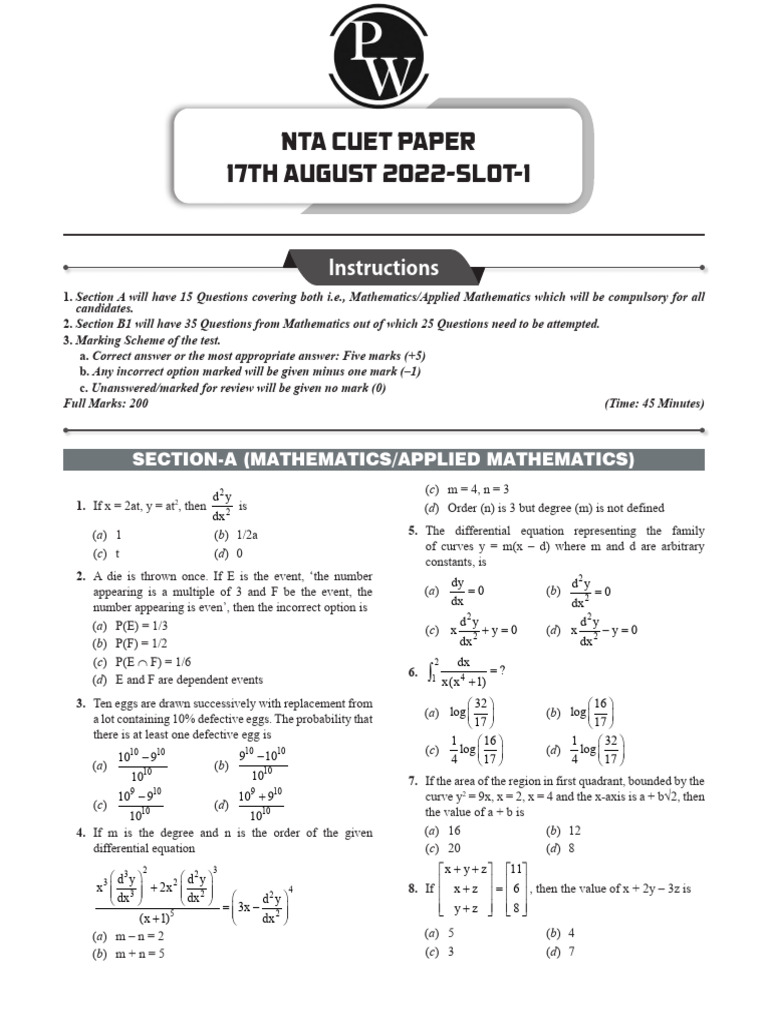 Mathematics _ PYQs __ Only PDF | PDF | Mathematical Concepts | Geometry
