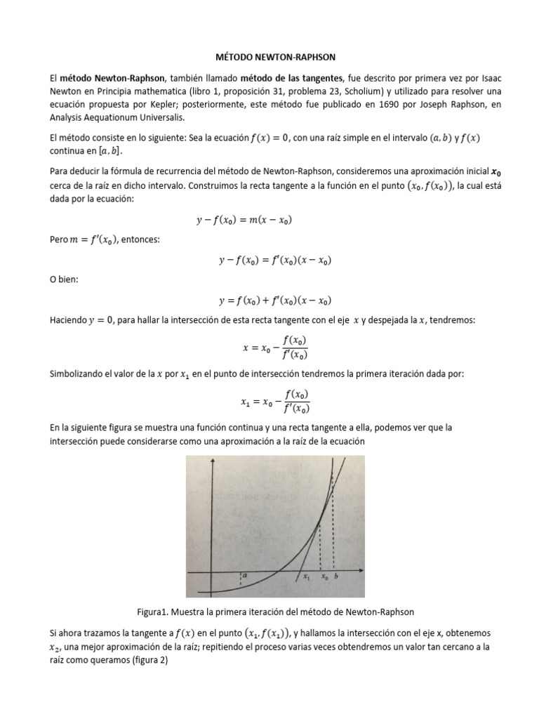 Método Newton-Raphson: Guía y Ejemplos | PDF | Matemáticas Aplicadas ...