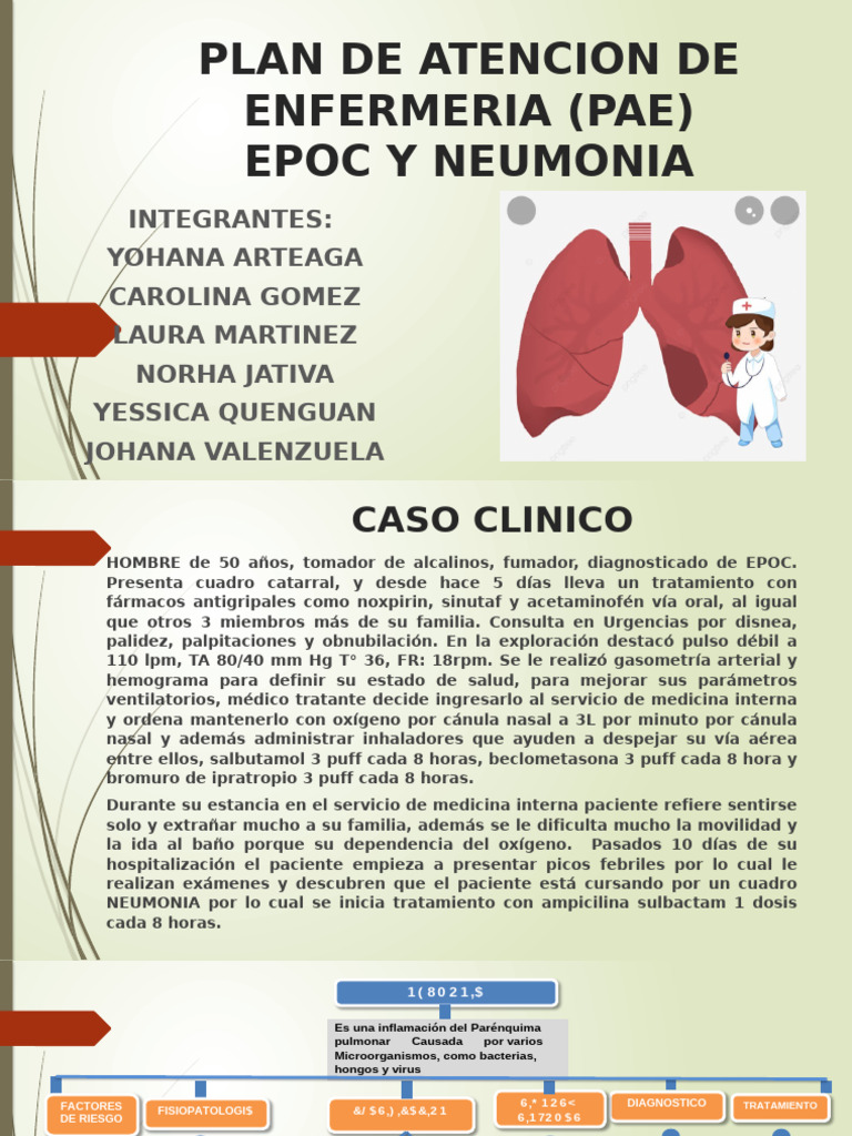 Plan de Atencion de Enfermeria (Pae) | PDF | Neumonía | Enfermedades y ...