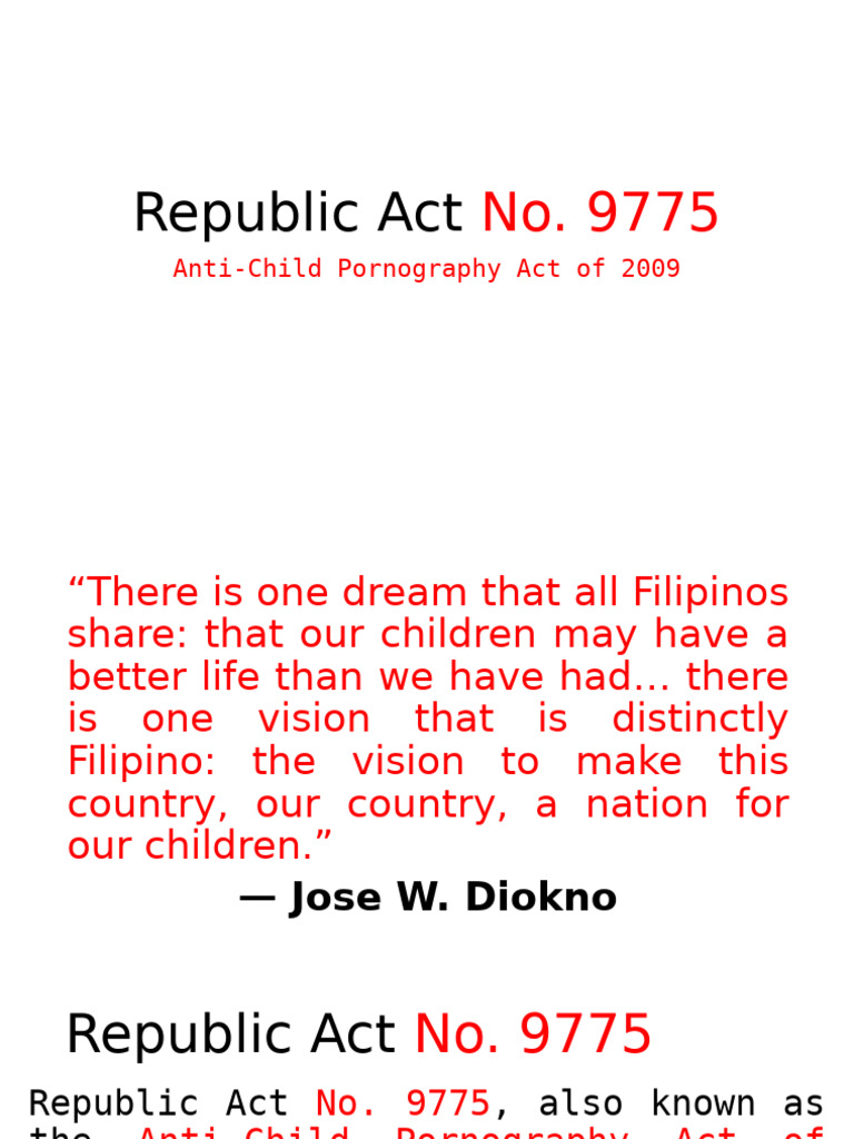 Republic Act No 9775 | PDF