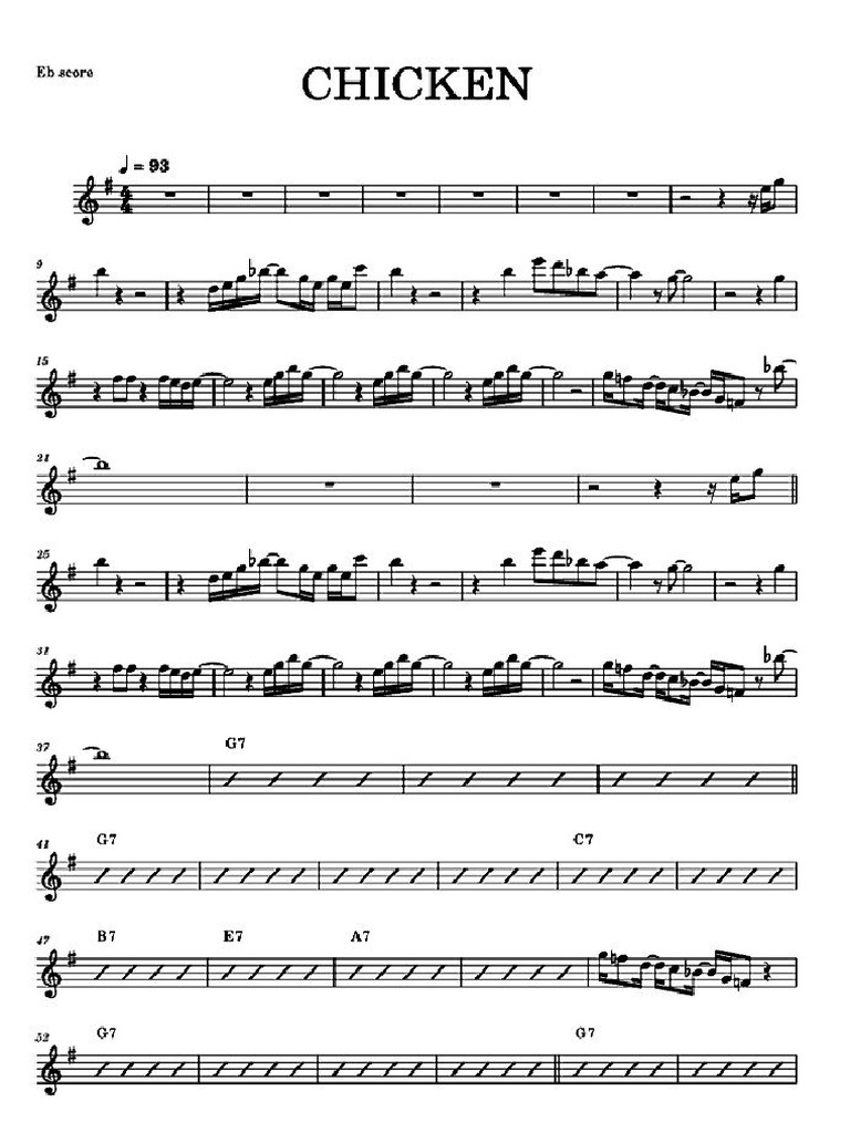 The Chicken Sax Alto | PDF