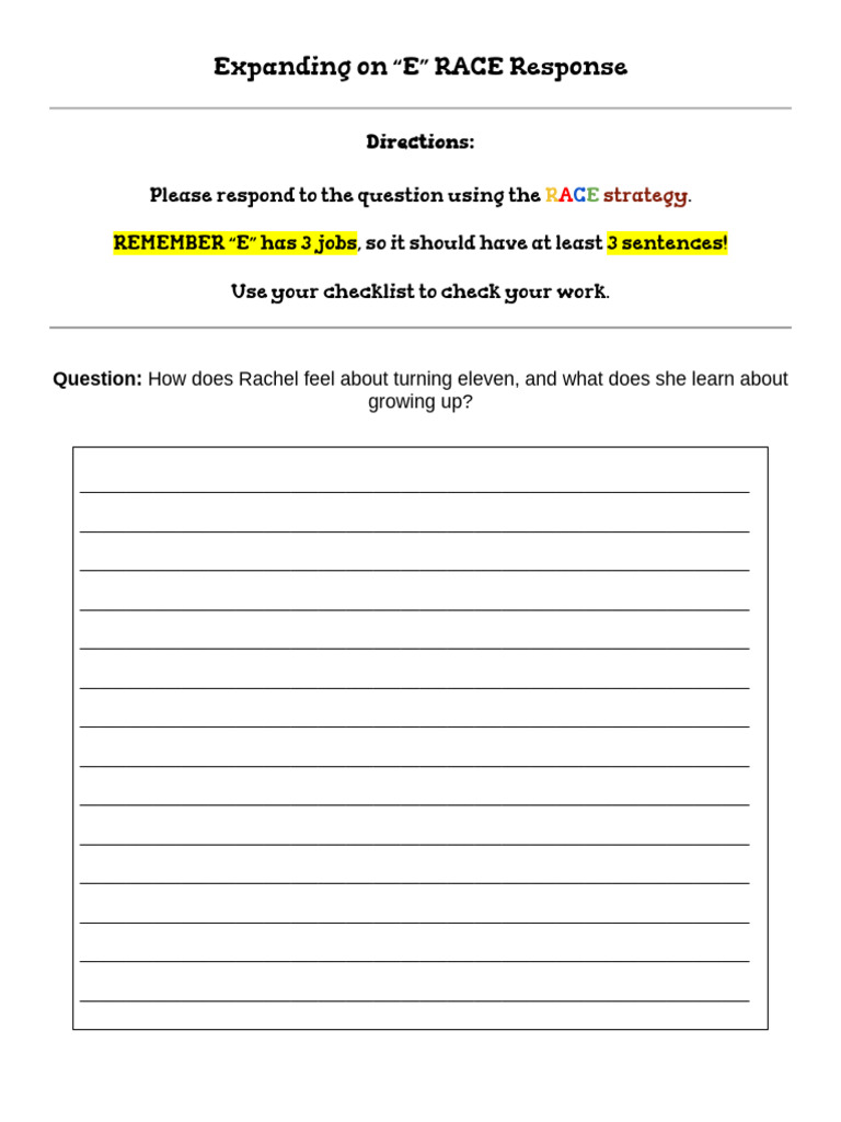 Expanding On - E - Race Response | PDF