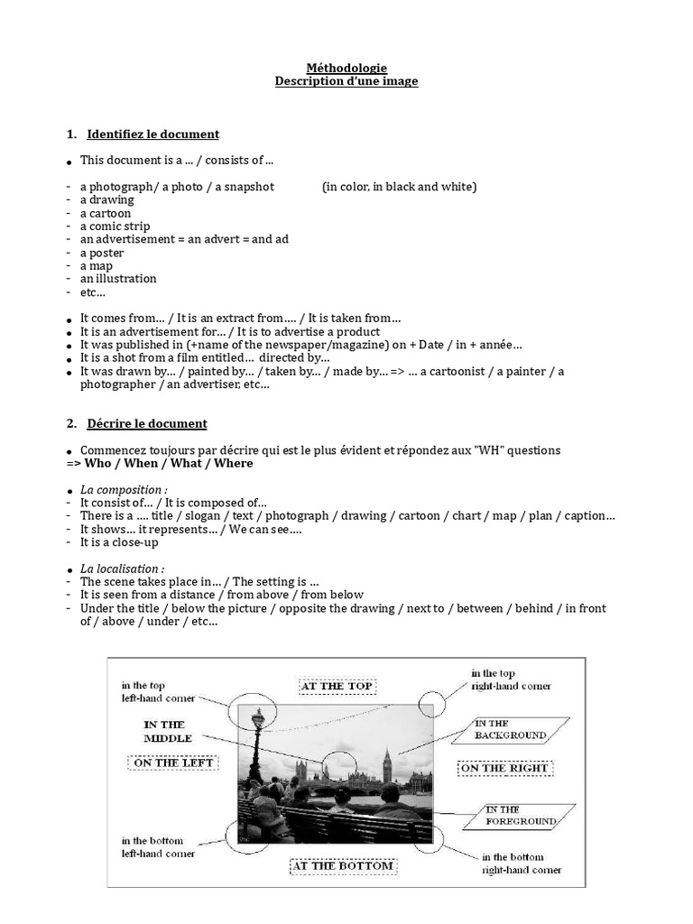 Méthodo description d'image | PDF