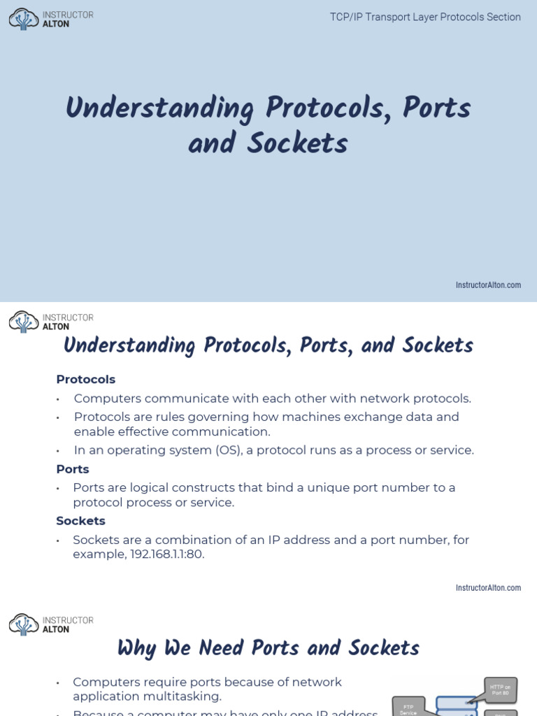 11 - TCPIP Transport Layer Protocols | PDF | Transmission Control Protocol | Port (Computer ...