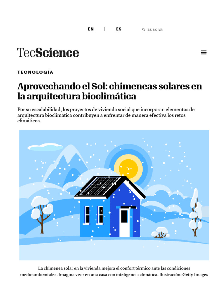 Chimeneas solares: eficiencia bioclimática | PDF | Energía solar | Uso ...