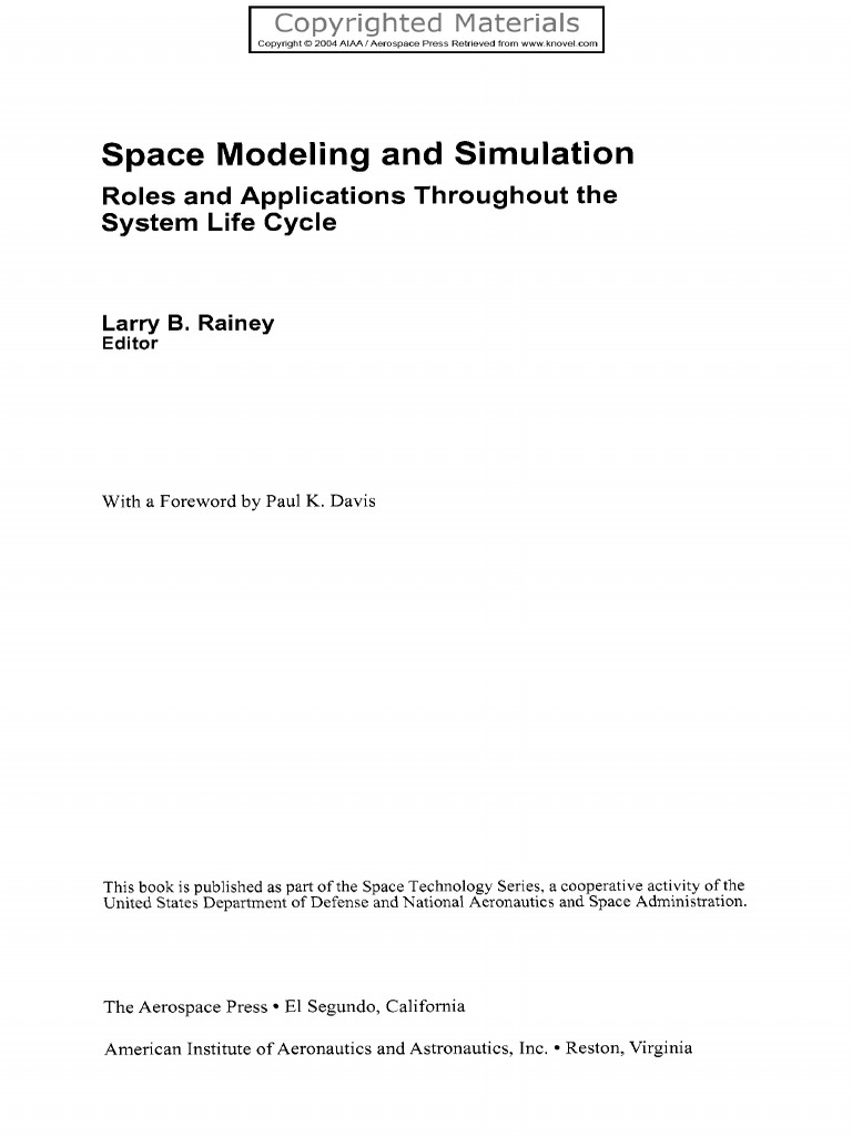 2004 Book SpaceModelingAndSimulation Rainey | PDF | Simulation | System