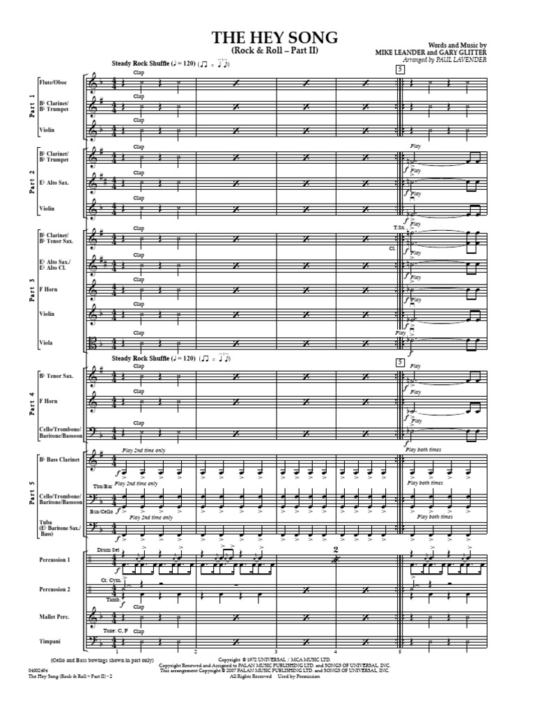 Partition de The Hey Song | PDF | Industrie de la musique