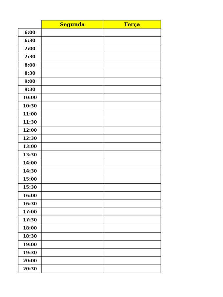 Modelo de agenda fixa | PDF