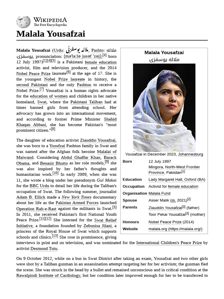 Malala_Yousafzai | PDF | Malala Yousafzai