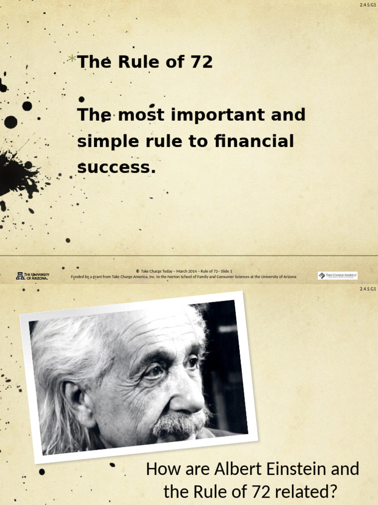 Understanding the Rule of 72 for Investments | PDF | Interest | Saving