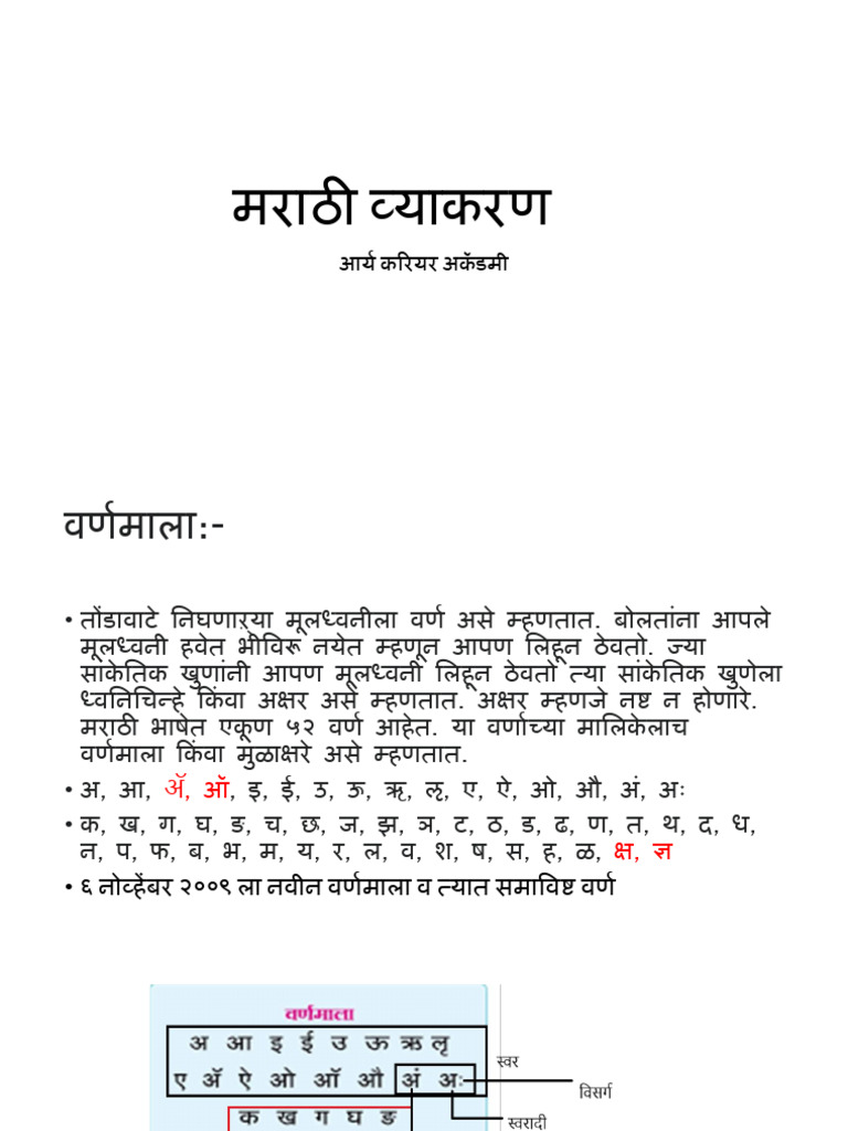 Marathi Grammer Lecture 2024 | PDF