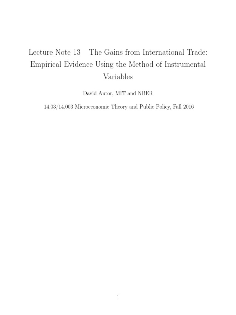 MIT14 03F16 Lec13 | PDF | Causality | Economies