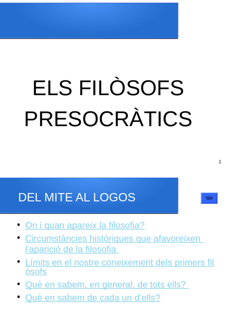 1 Presocratics 1 | PDF
