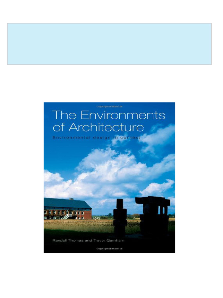 (Ebooks PDF) Download The Environments of Architecture Environmental Design in Context Randall ...