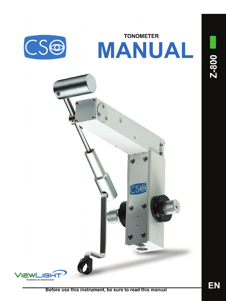cso-z800-manual | PDF | Ophthalmology | Human Eye