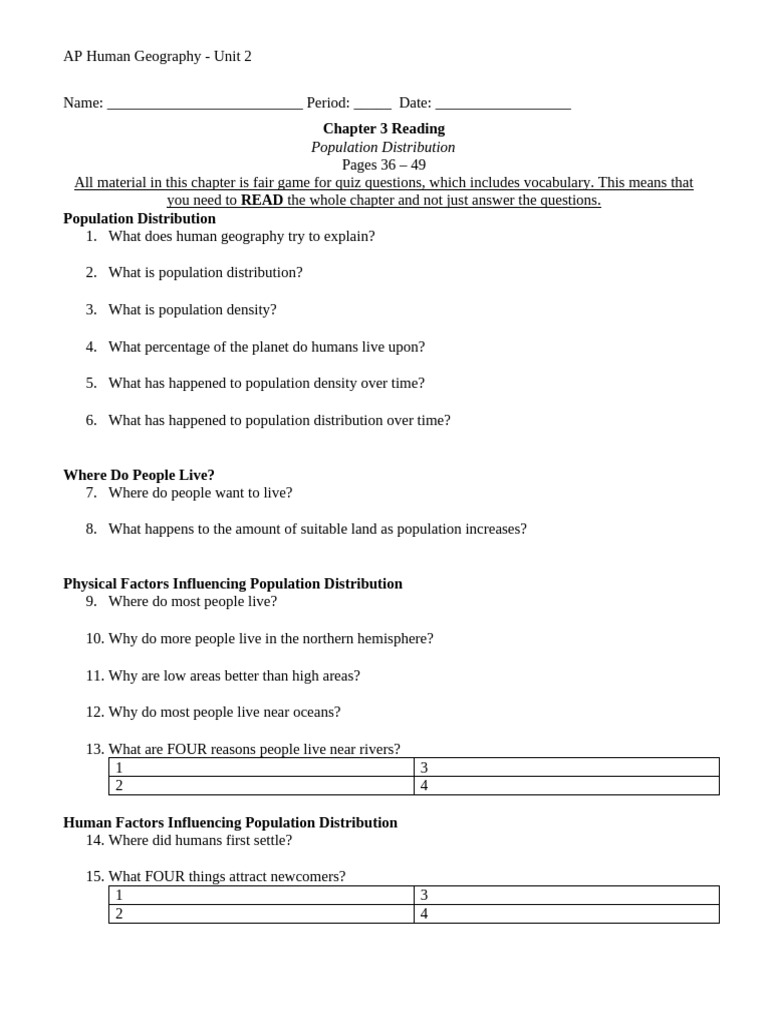 chapter_3_reading_guide_amsco | PDF | Population Density ...