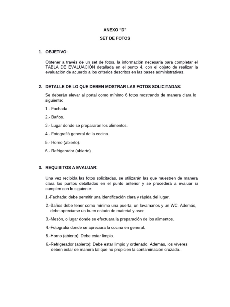 Anexo D Set Fotografico | PDF