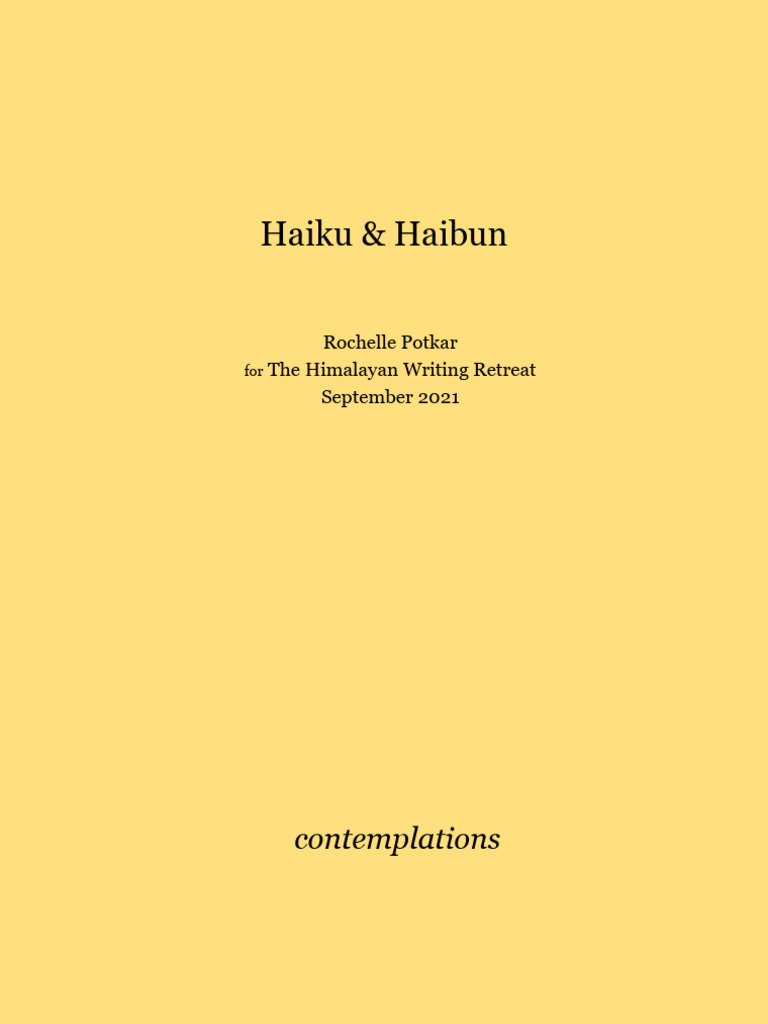 Exploring Haiku and Haibun Poetry | PDF | Haiku