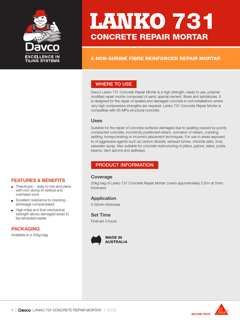 High-Strength Concrete Repair Mortar | PDF | Concrete | Mortar (Masonry)