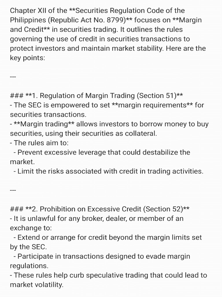 Chapter 12 Securities Regulation Code | PDF