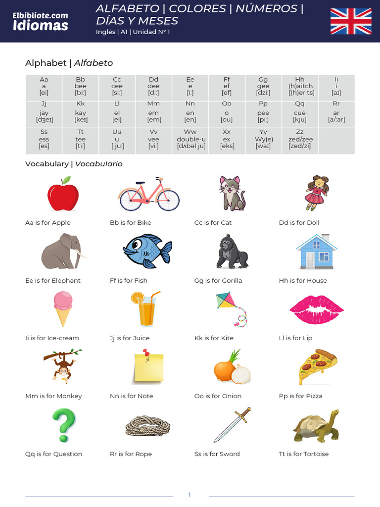 English Alphabet and Colors Guide | PDF | Artistic Techniques | Color