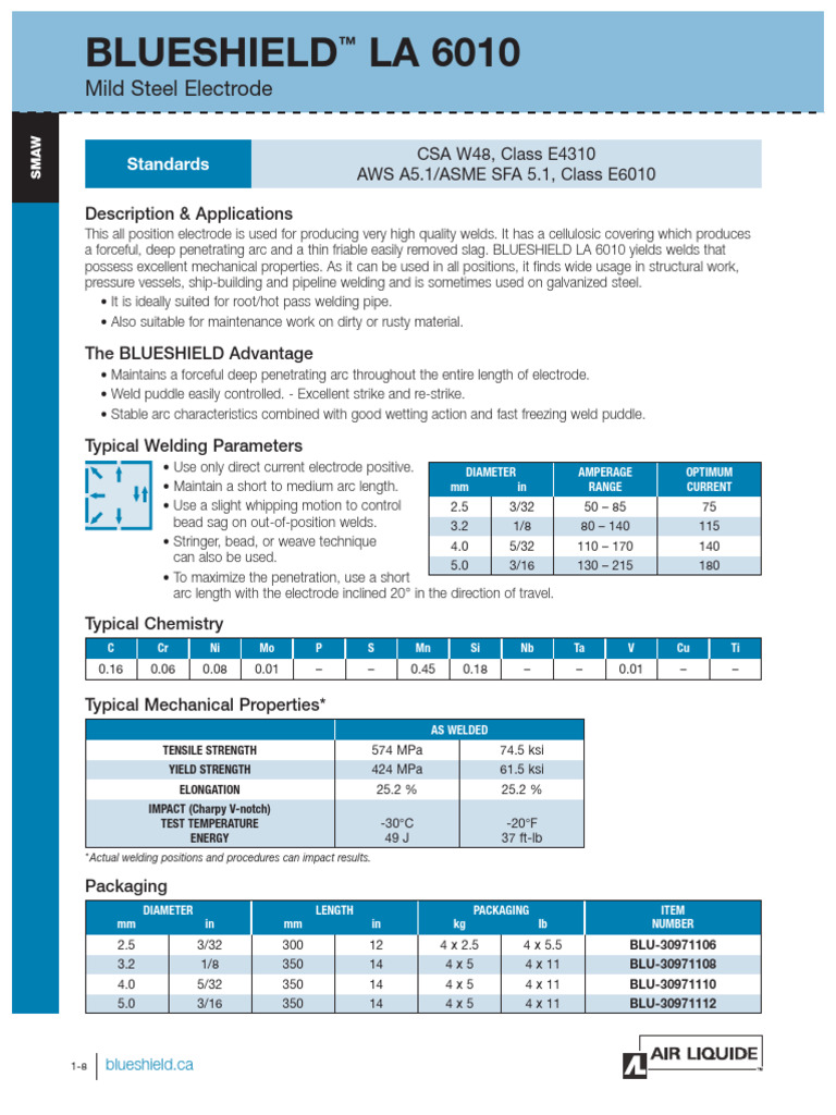 La 6010 Smaw - e - 2 | PDF | Welding | Construction
