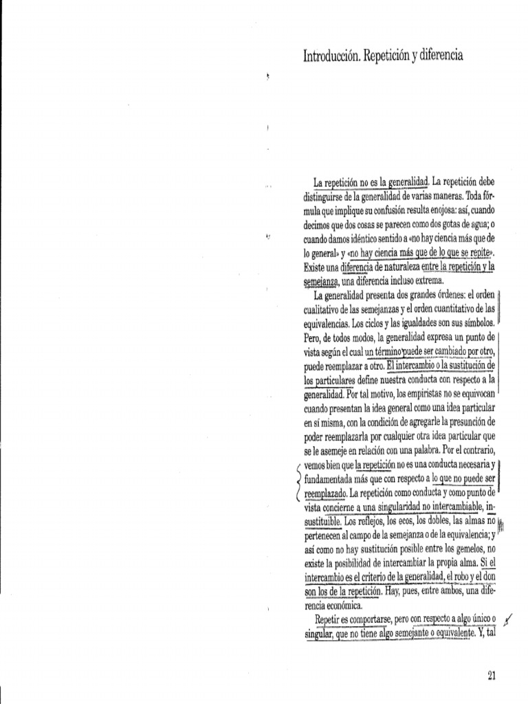 Deleuze - Diferencia y Repetición | PDF