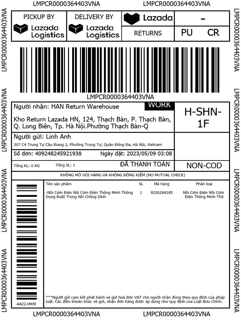 Return Label | PDF