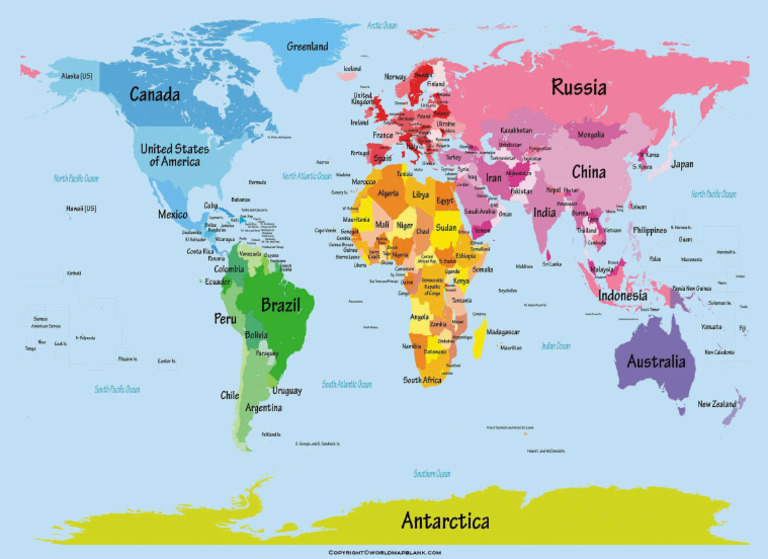 World Map For Kid | PDF