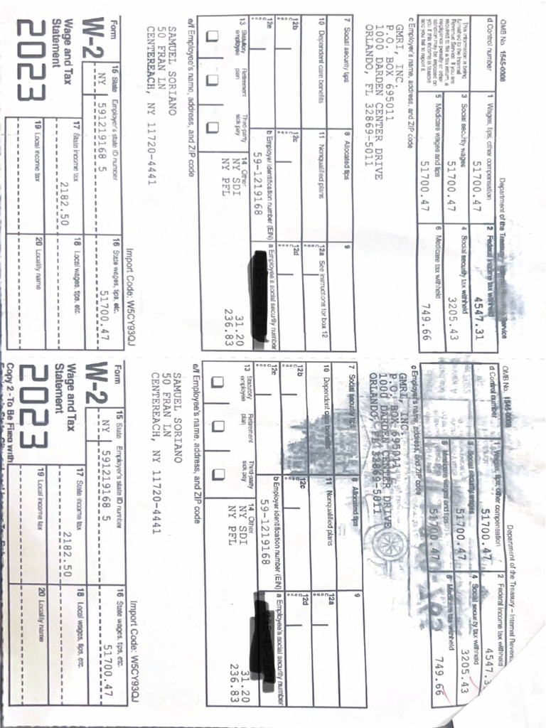 Samuel w-2 2023 | PDF