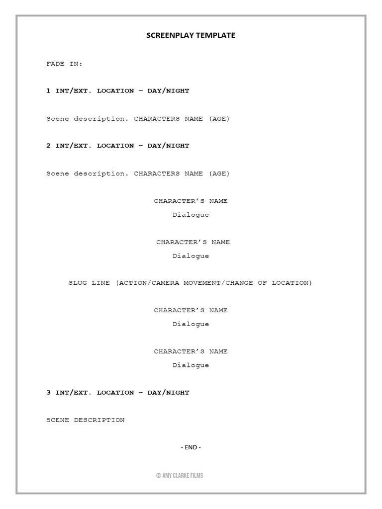 Basic+Screenplay+Template+ +PDF | PDF